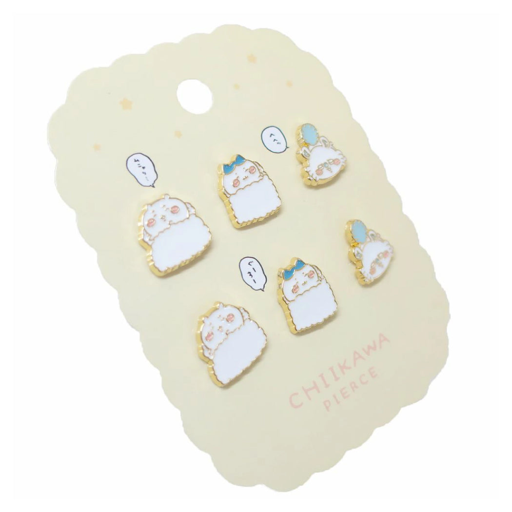 Chiikawa Ear Accessory - Chiikawa, Hachiware & Momonga Stud Earrings S ...